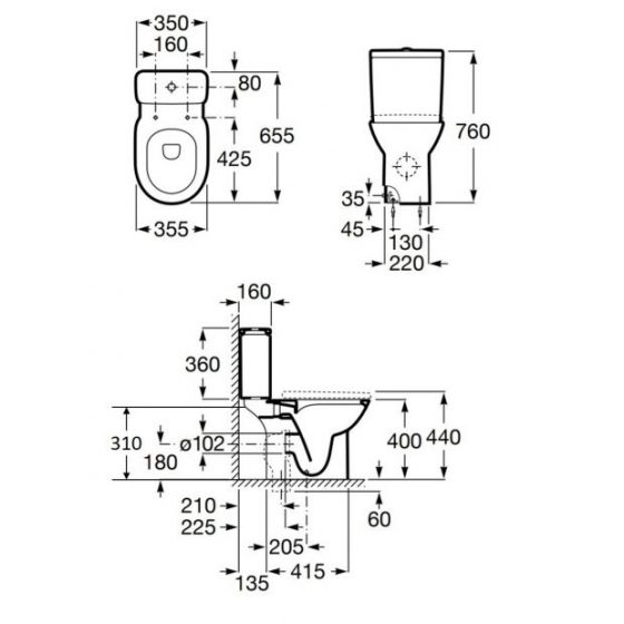 (已停產) 西班牙 ROCA Debba Round Rimless 相連式自由咀無縫對沖式沖水座廁 配緩降廁板 白色 西班牙進口 - 香港 ...