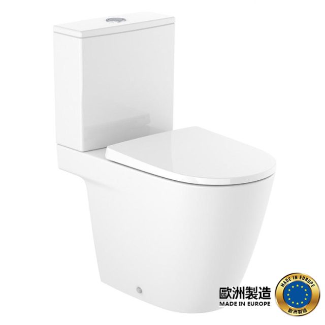 Spain ROCA ONA Rimless Two-Piece Vario Outlet Toilet White - 香港浴室潔具網購店