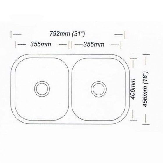 iDECOR U3019GC04 Stainless Steel 2-Bowl Under-mount Kitchen Sink ...