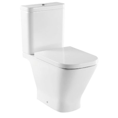 ROCA The Gap Rimless 相連式自由咀無縫座廁 配油壓廁板白色